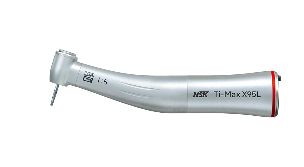 NSK Ti-Max X95L 1:5 Speed Increasing CA Standard Head Optic Single Spray Model: X95L - Elexadent